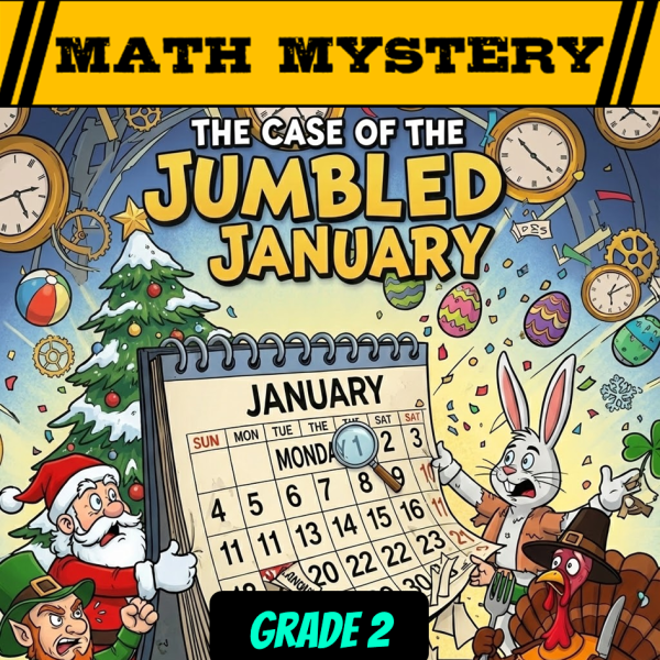 January Math Mystery 2nd Grade Activity: 'Jumbled January'